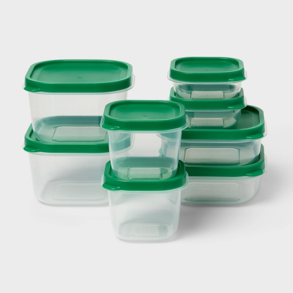 AUCT 13490 – 16pc (set of 8) Plastic Food Storage Container Set ...