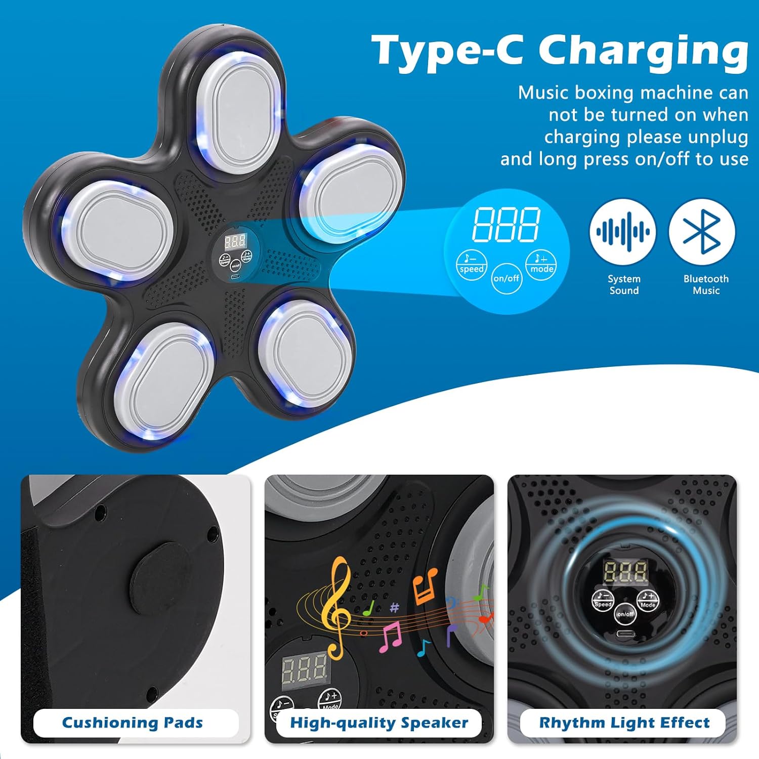 AUCT 16074 – Music Boxing Machine for Kids,Wall Mounted Smart B ...