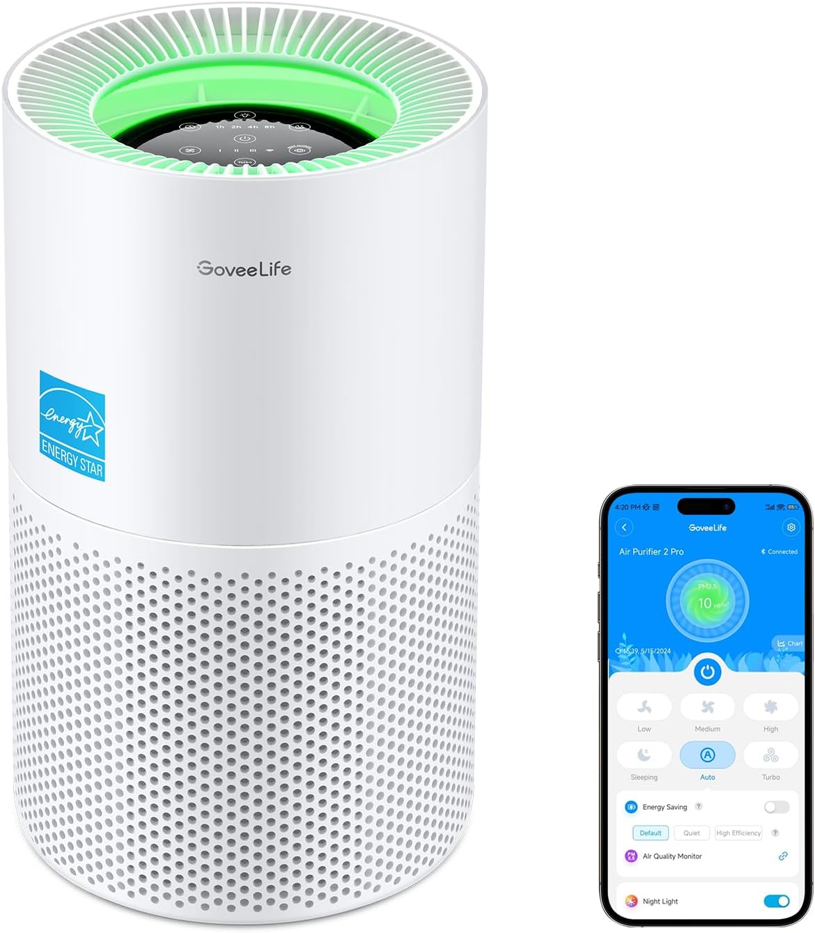 AUCT 16242 – $100 GoveeLife Air Purifiers for Home, Smart Air P ...
