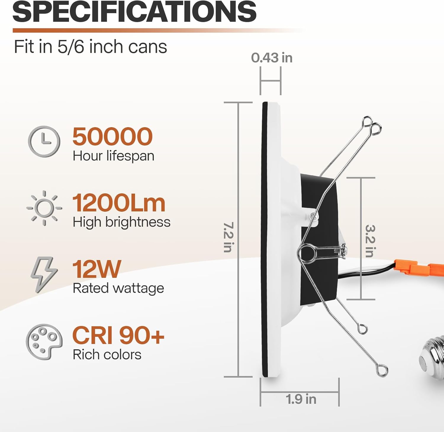 AUCT 15907 – $170 24 Pack Black 5/6 Inch LED Can Lights with Ni ...