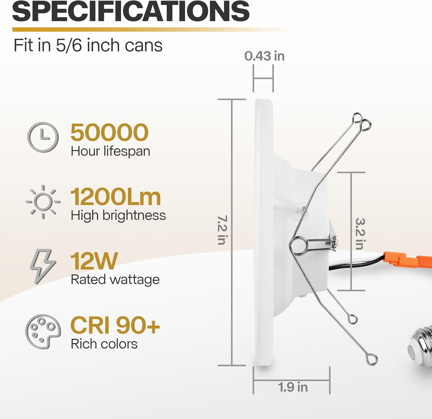AUCT 877 – $150 24 Pack 5/6 Inch LED Can Lights with Night Li ...