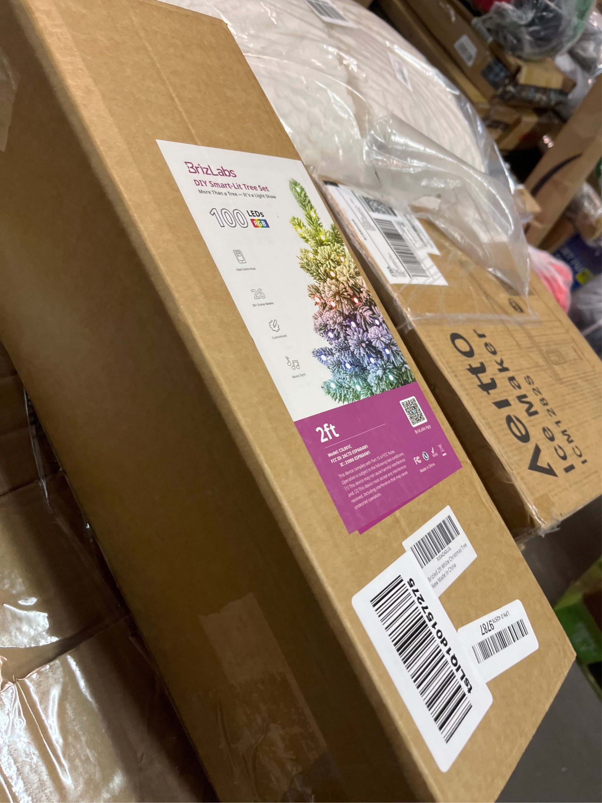 AUCT 1448 – Brizled Smart Mini Christmas Tree, 22.8in DIY Smar ...