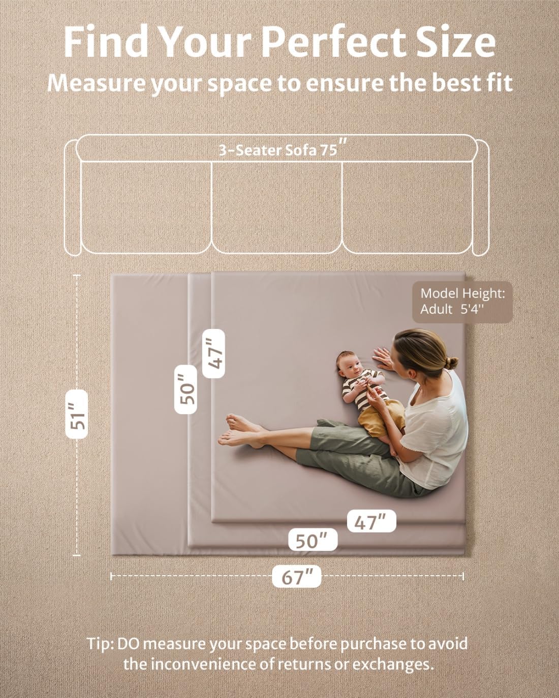 AUCT 1129 – $55 Blissful Diary Baby Mat with Easy Clean Remova ...