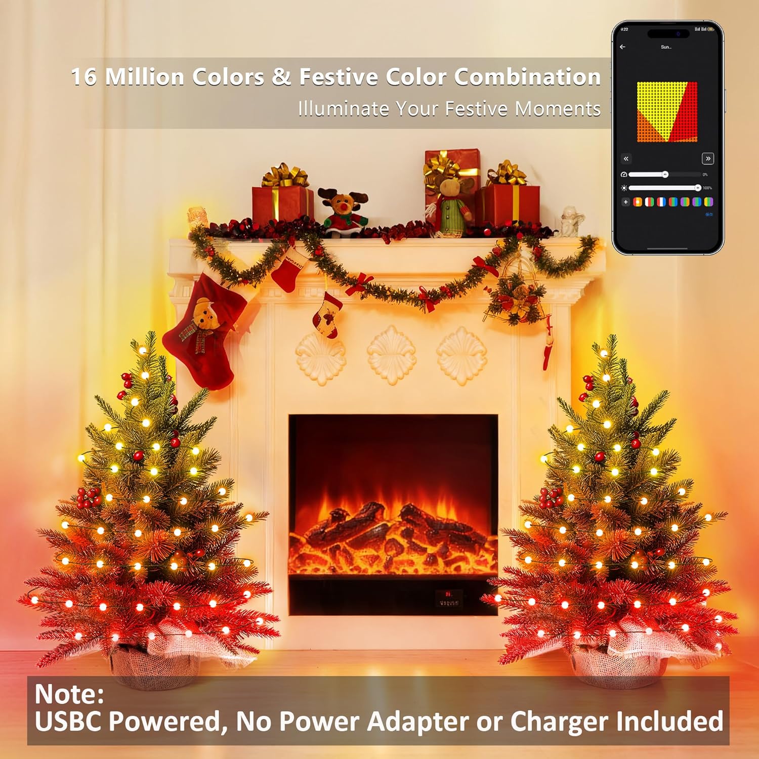 AUCT 1448 – Brizled Smart Mini Christmas Tree, 22.8in DIY Smar ...