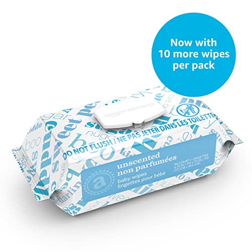 AUCT 501 – Amazon Elements Baby Wipes, Unscented, White 810 C ...