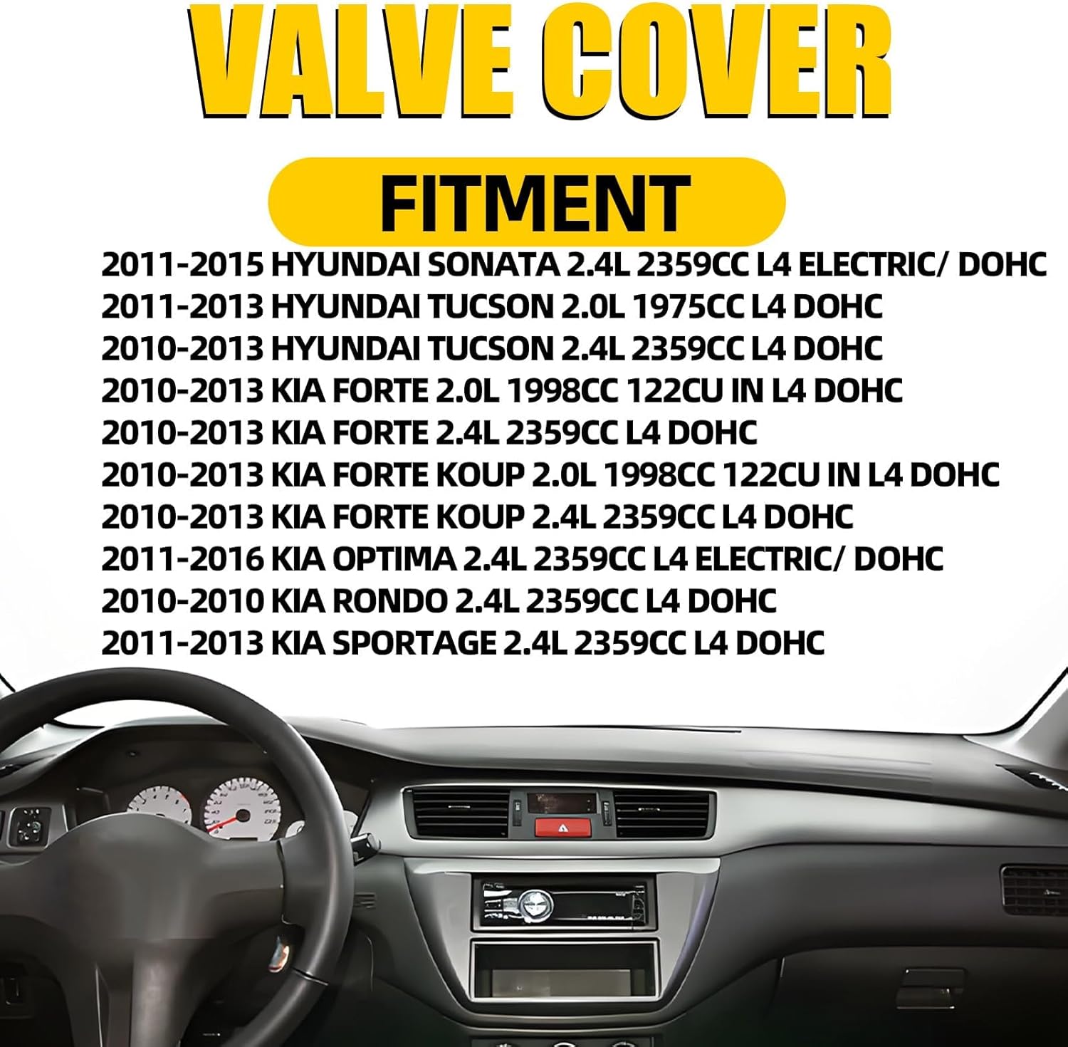 AUCT 2252 – $53 Valve Cover Compatible with 2010-2015 Hyundai ...