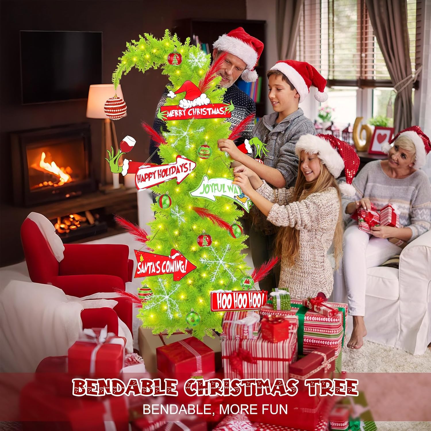 AUCT 722 – $69 Christmas Tree 6ft Artificial Lime Green Tree | Savannah ...