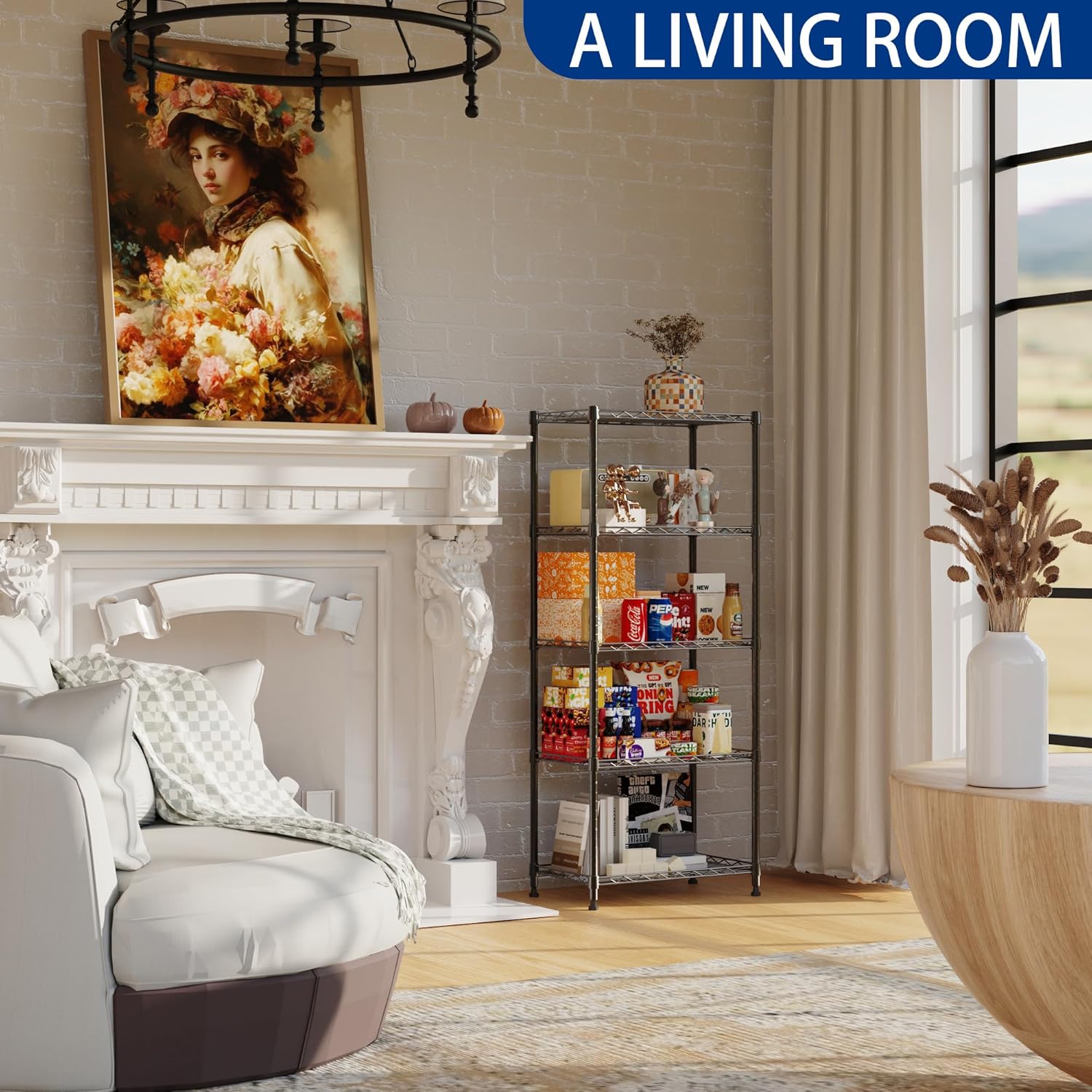 AUCT 532 – $49 REGILLER 5-Wire Shelving Metal Storage Rack Ad ...