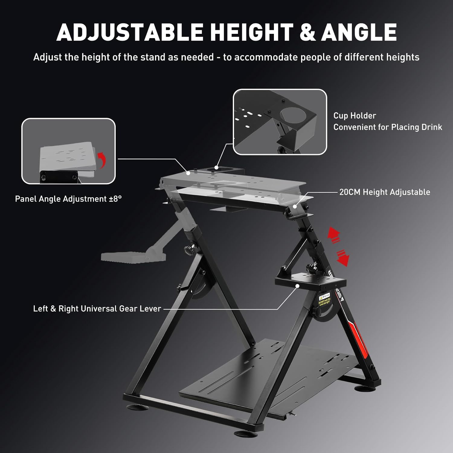 AUCT 8051 – $63 GTPLAYER Sim Racing Wheel Stand Simulator Cockpit Wheel ...