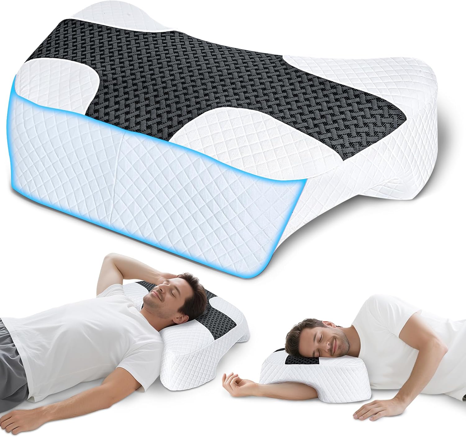 AUCT 13340 – $67 SAHEYER Side Sleeper Pillow with Arm Hole, Upgraded ...