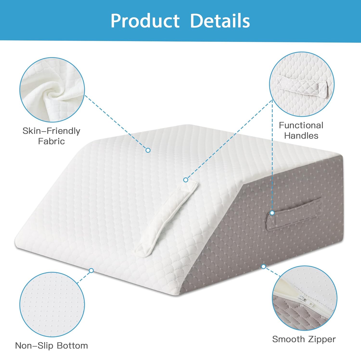 AUCT 13756 – MEGCXIT Leg Pillow Elevation Blood Circulation, Leg Wedge ...