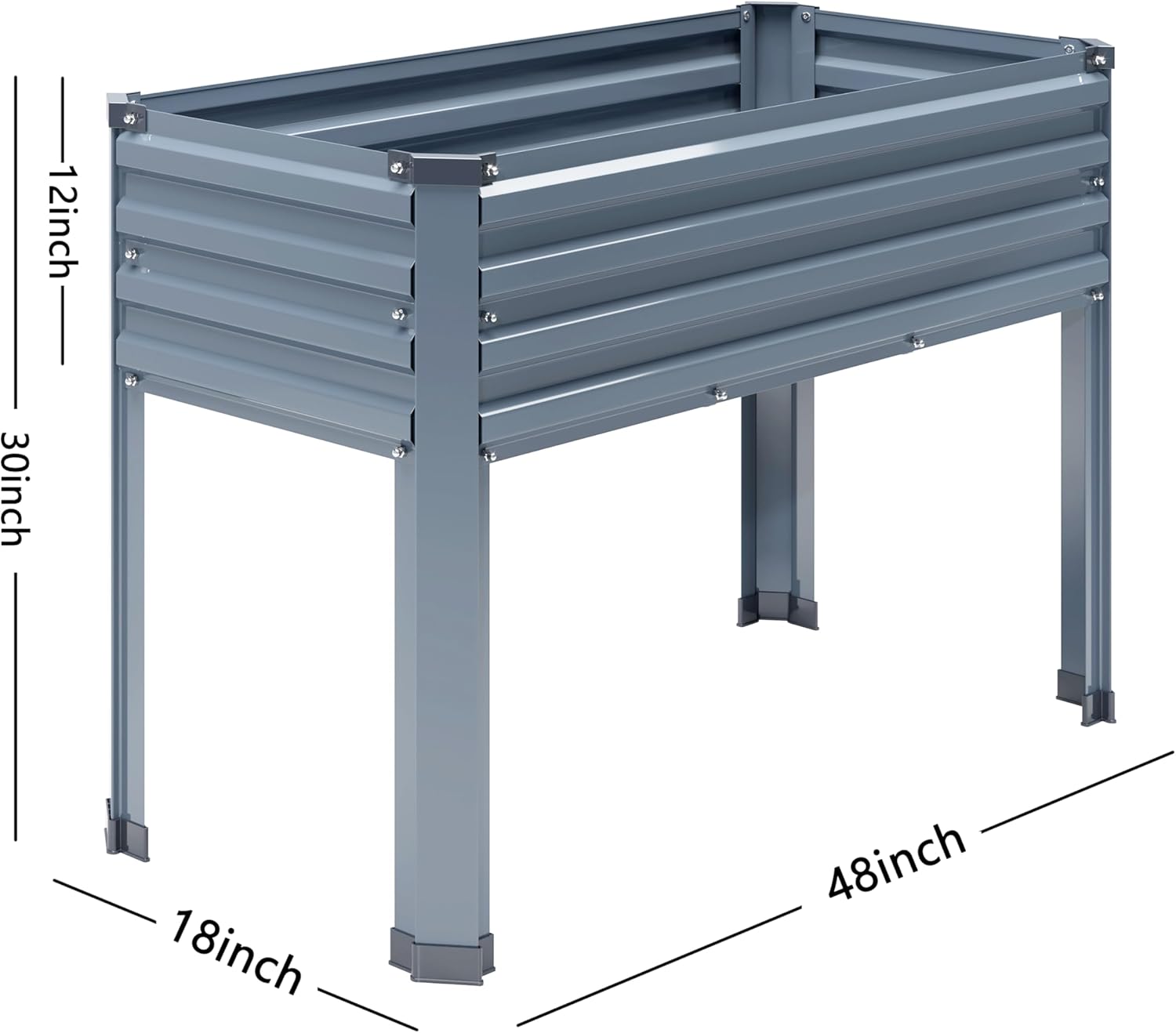 AUCT 12997 – $79 Vengarus Galvanized Raised Garden Bed Outdoor with ...